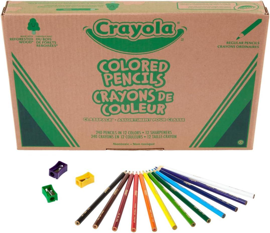 Crayola Colored Pencils Classpack (240ct), Bulk Colored Pencils for ...